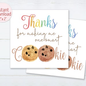 Printable Smart Cookie Teacher Appreciation Week Cookie Tag Thanks for ...