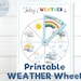 Printable Today's Weather Wheel Preschool Kindergarten | Etsy