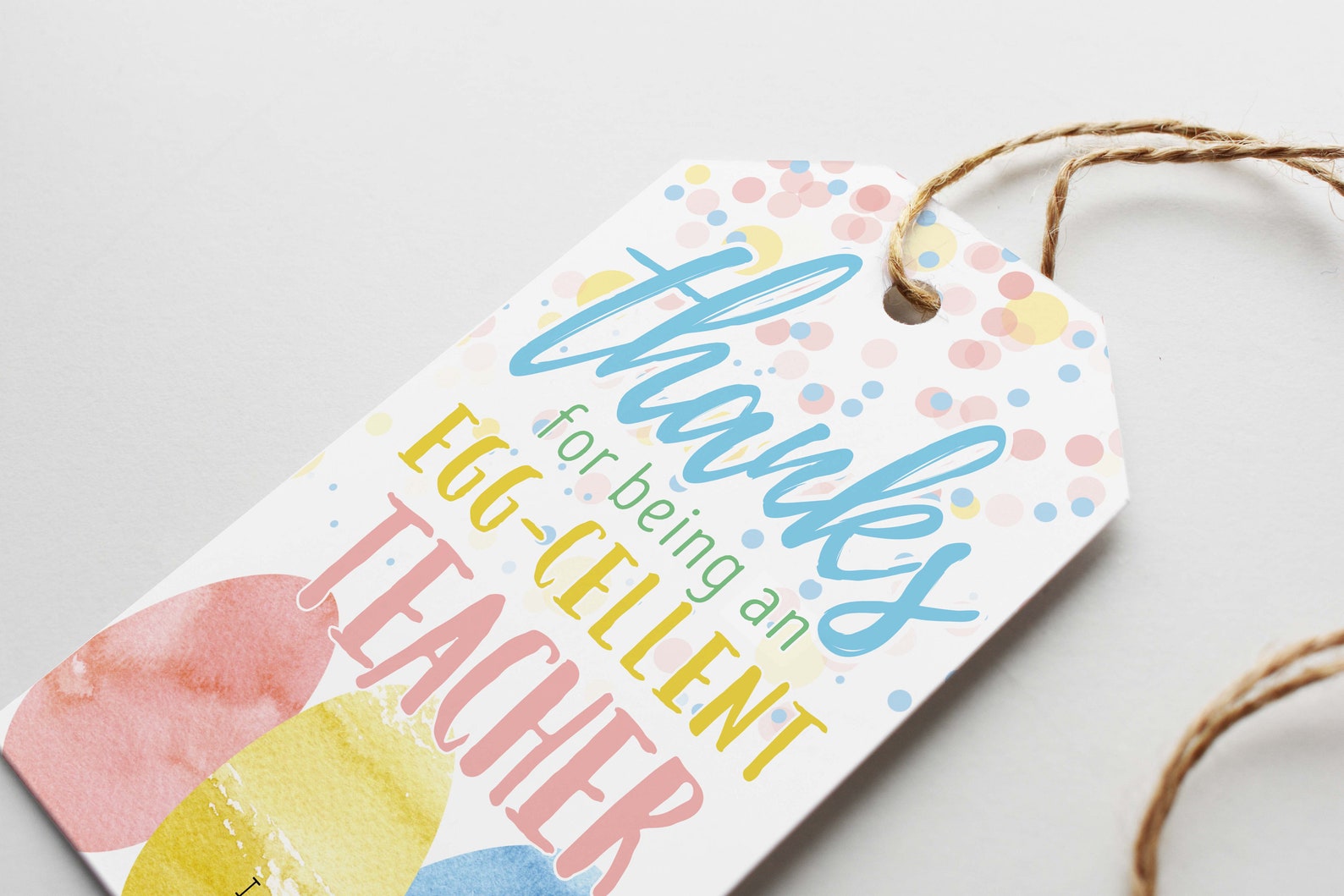 Printable Easter Teacher Tags Easter Egg-cellent Teacher | Etsy