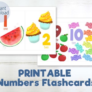 Printable Numbers Flash Cards 1 to 10 Classroom Decor Preschool Math ...