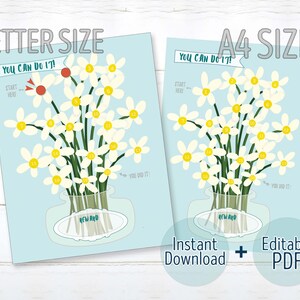 Printable Reward Chart for Kids Blue Flower Behavior Chart Toddler ...