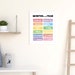 Months of the Year Printable Home School Print Watercolor Rainbow ...