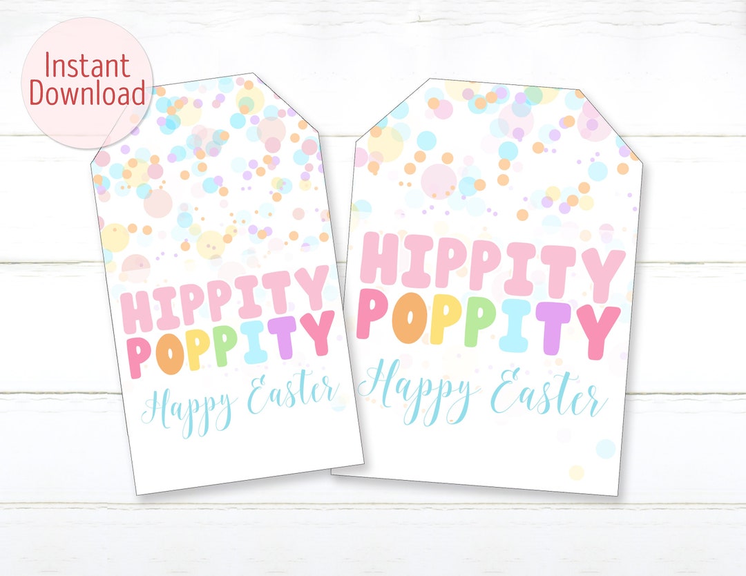 Popit Easter Tag for Kids Printable Poppin Easter Gift Tag Pop It ...