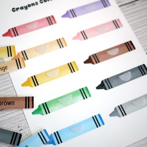 Crayons Color Matching Printables Learning Busy Book Page Homeschool ...