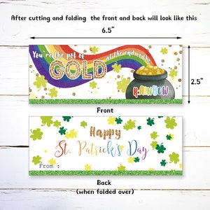 St. Patrick's Day Editable Treat Bag Toppers Pot of Gold at the End of ...