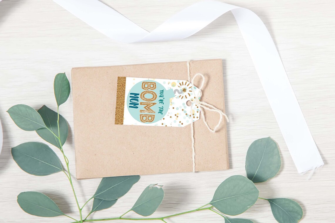 Printable You're the BOMB Mom Gift Tag Mother's Day - Etsy