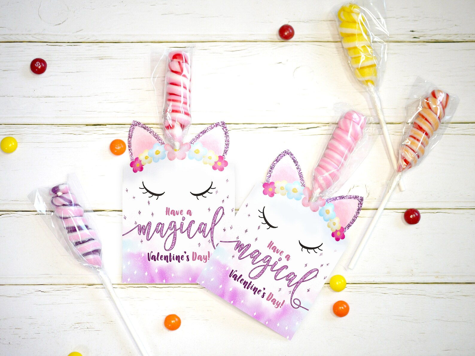 Unicorn Valentines Day Tags for Kids Printable Valentine Gift - Etsy