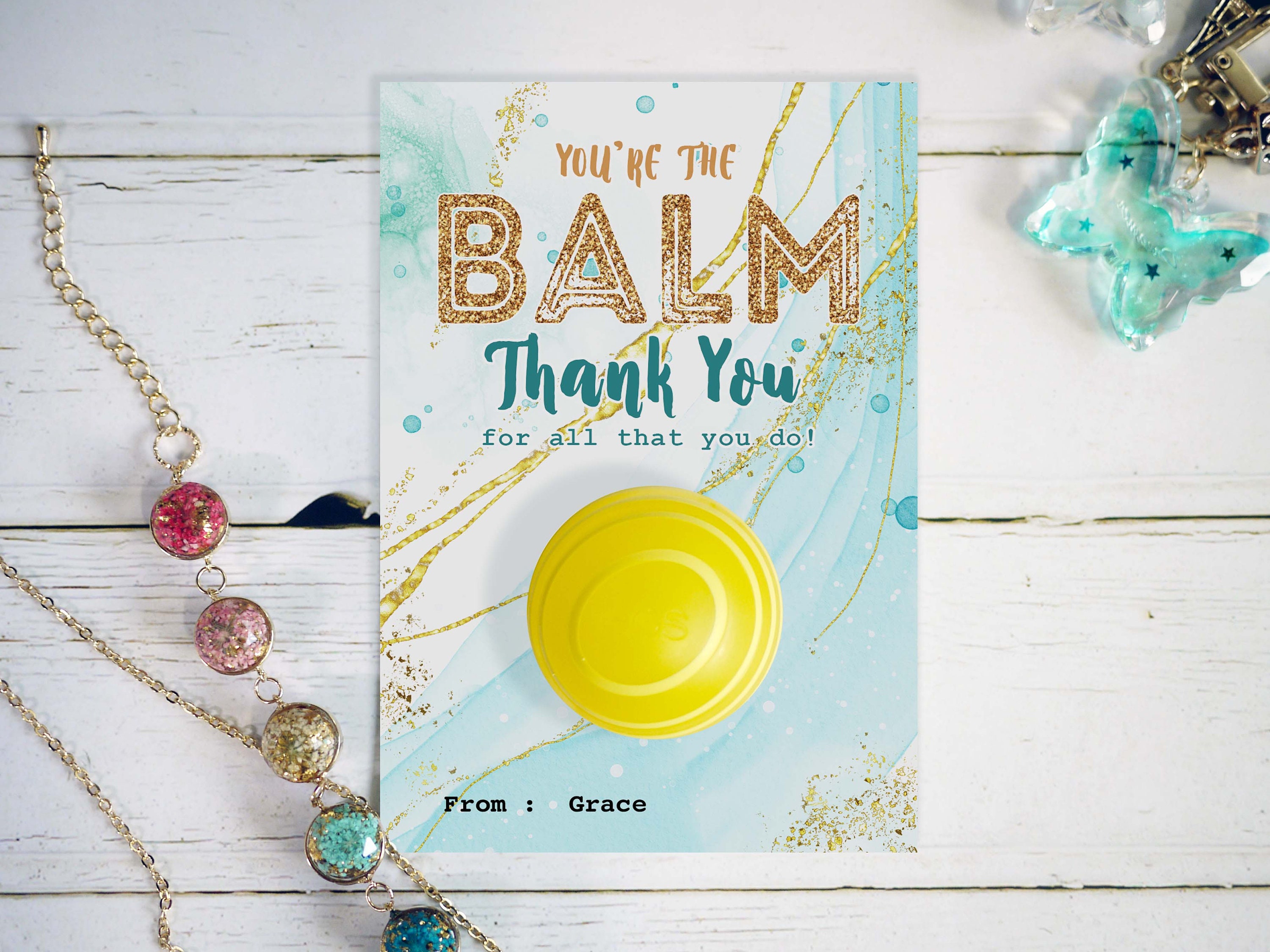 Editable EOS Lip Balm Holder Teacher Appreciation You're | Etsy