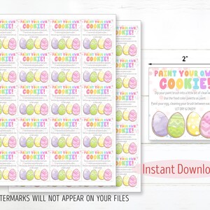 Printable PYO Cookie Tag With Instructions Paint Your Own Cookies ...