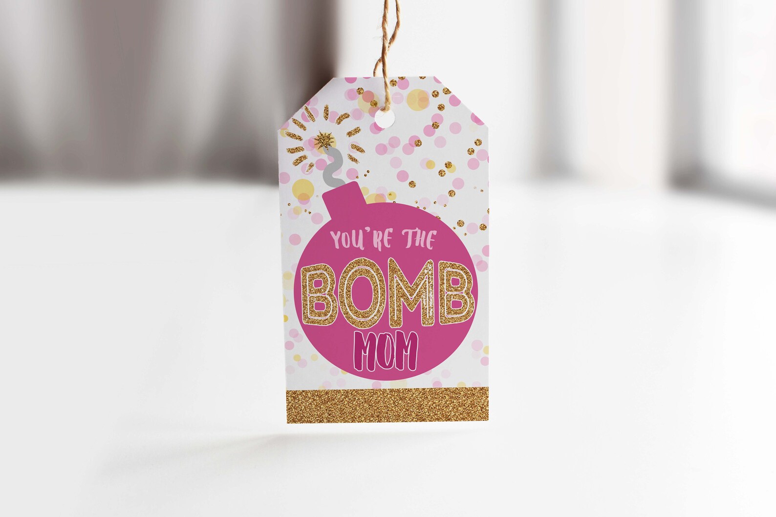 Printable Mother's Day Bath Bomb Gift Tag You're the BOMB Mom Cocoa ...