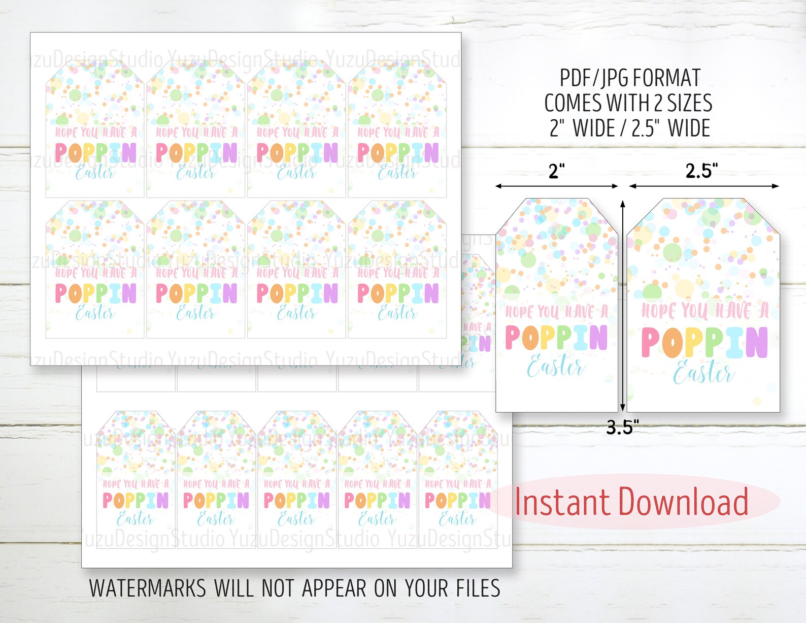 Pop It Easter Tag for Kids Printable Poppin Easter Gift Tag | Etsy