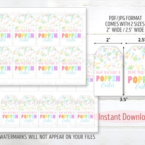 Pop It Easter Tag for Kids Printable Poppin Easter Gift Tag Popit ...