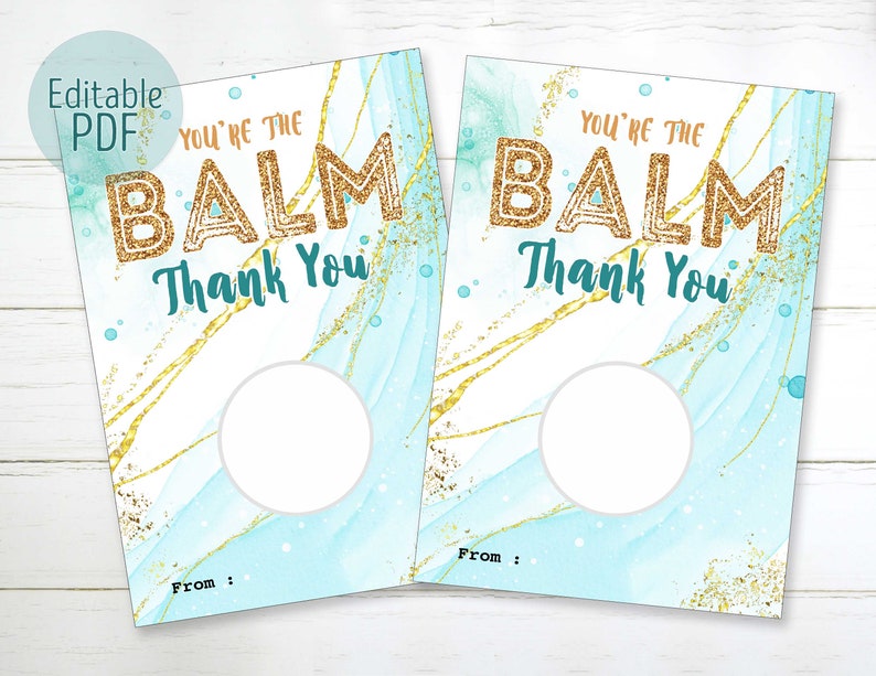 Editable EOS Lip Balm Holder Teacher Appreciation You're | Etsy