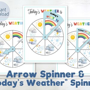 Printable Today's Weather Wheel Preschool Kindergarten Activity ...