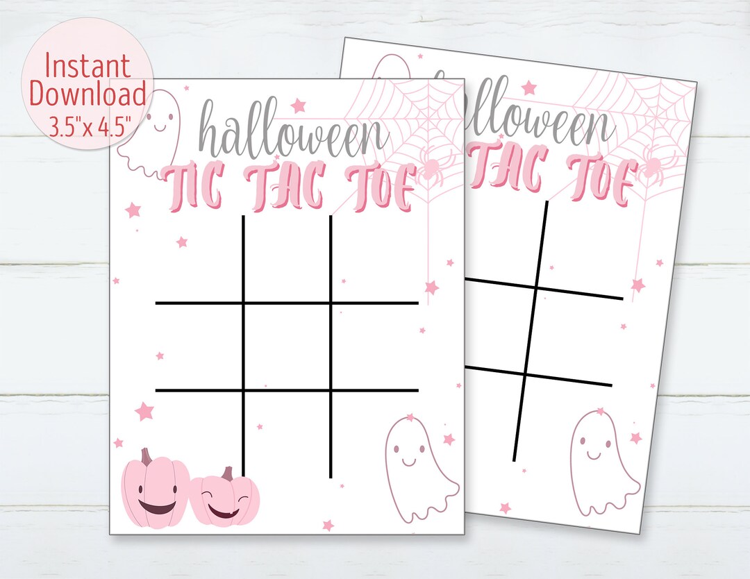 Printable Tic Tac Toe Halloween Game Tic-tac-toe Halloween Treat Tags ...