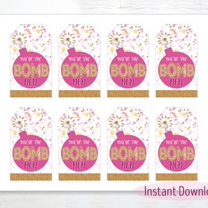 Printable Mother's Day Bath Bomb Gift Tag You're the BOMB Mom Cocoa ...