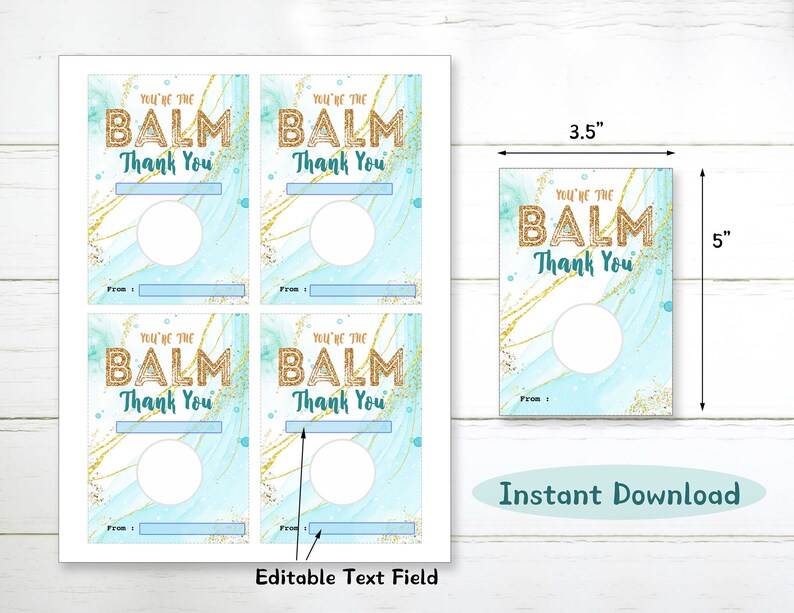 Editable EOS Lip Balm Holder Teacher Appreciation You're | Etsy