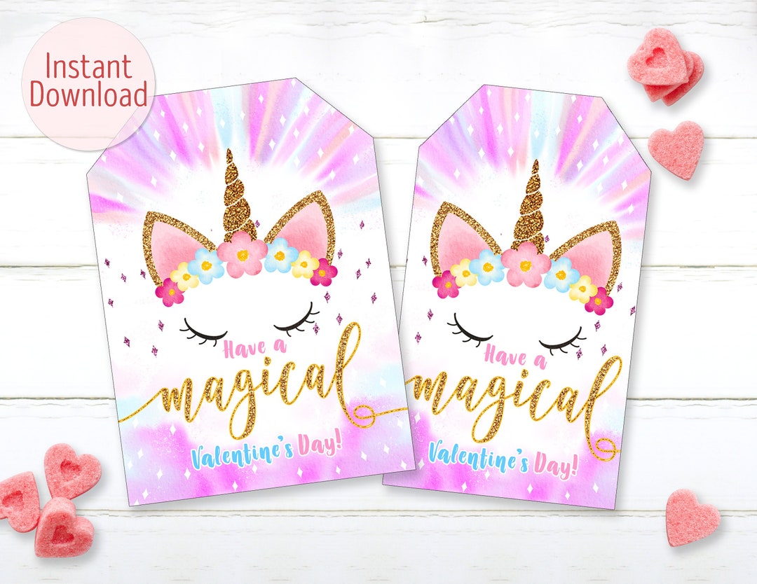 Printable Unicorn Valentine Cards for Kids Have A Magical Valentines ...