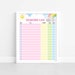 Rainbow Kids Reading Log Printable Sunshine Reading Journal for Kids ...