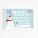 Printable Snowman Reward Chart Christmas Kids Behavior Chart Winter ...