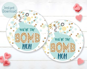 PRINTABLE You Are the BOMB Happy Mother's Day Printable - Etsy