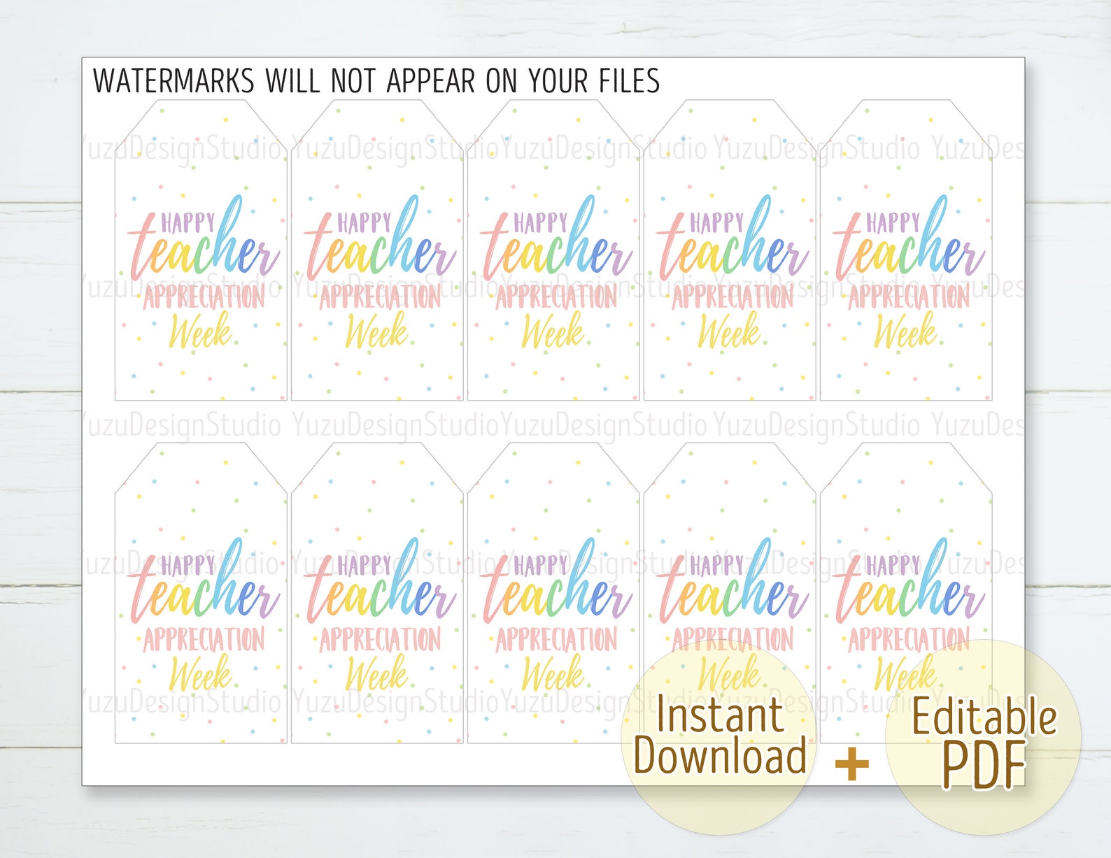 Printable Happy Teacher Appreciation Week Editable PDF Cookie | Etsy