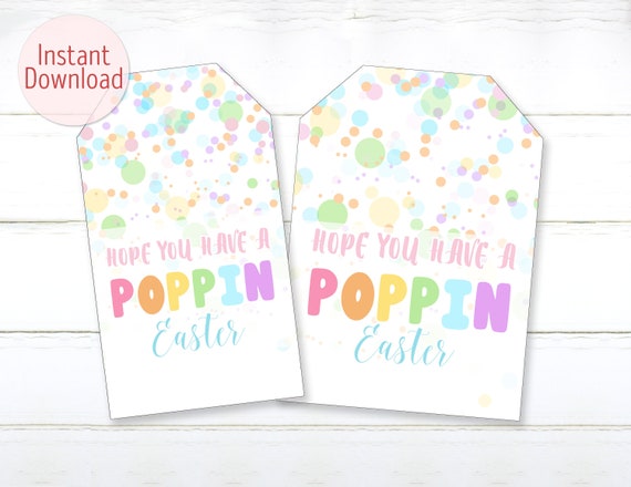 Pop It Easter Tag for Kids Printable Poppin Easter Gift Tag | Etsy