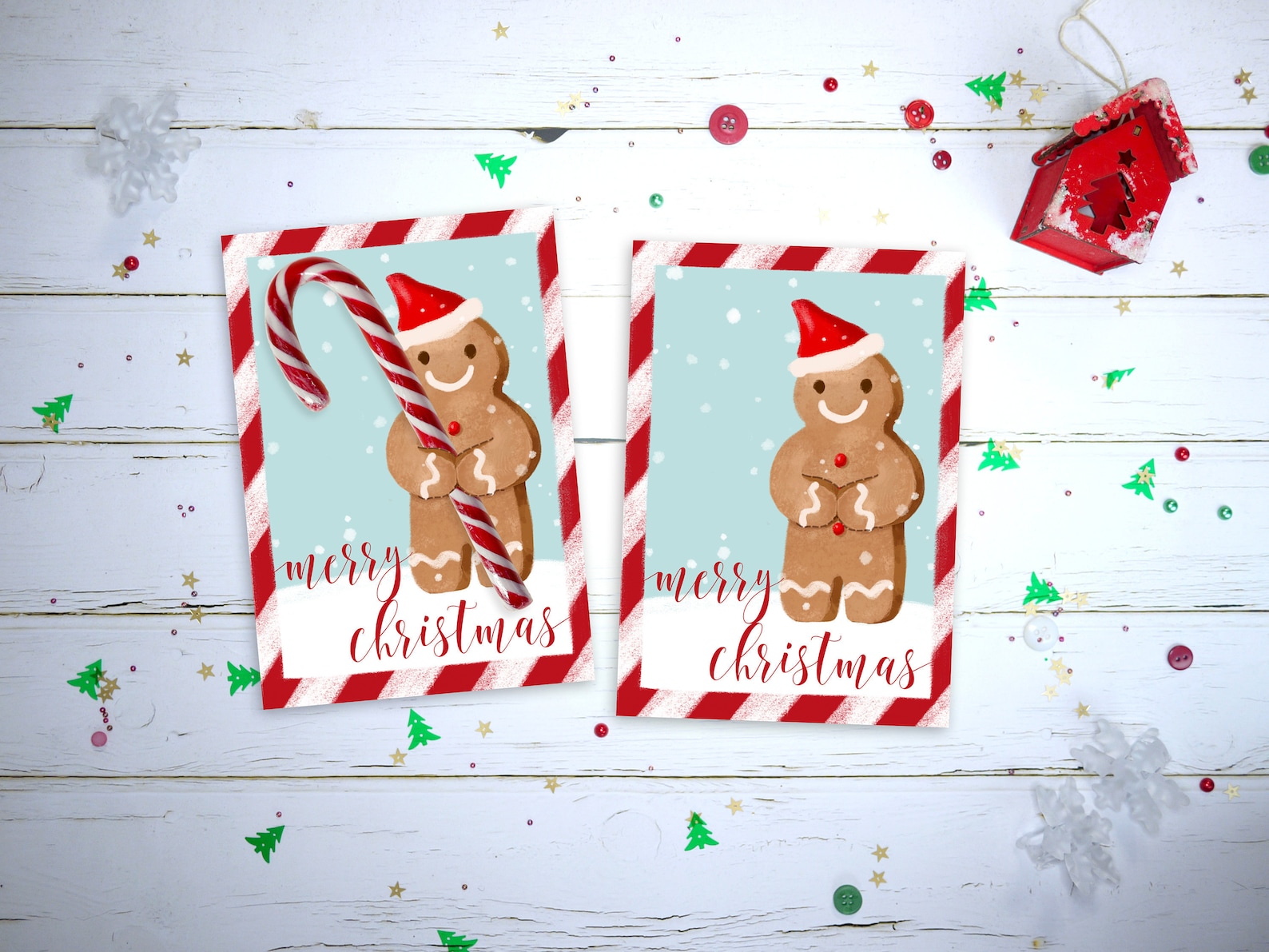 Gingerbread Man Candy Cane Holder Card for Kids Classroom - Etsy