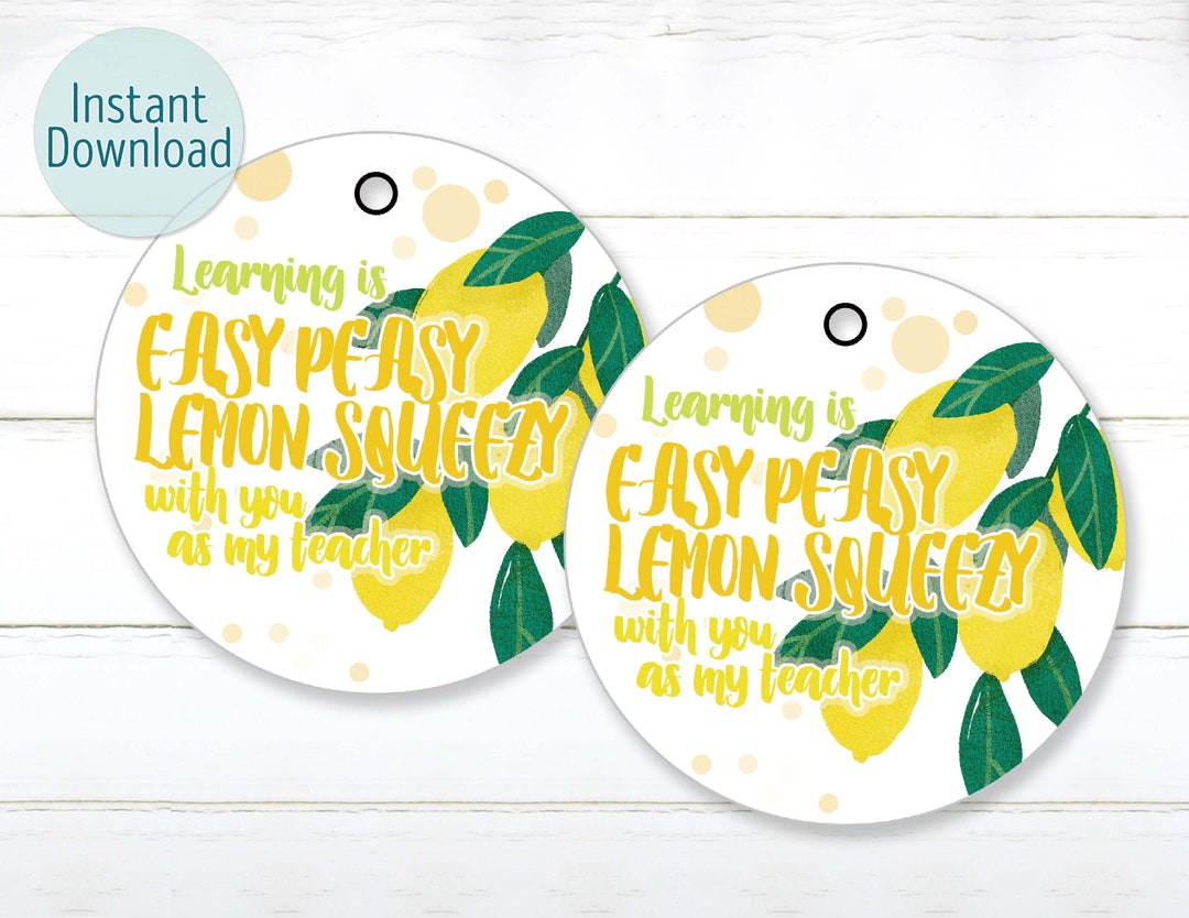Lemon Back to School Tags PRINTABLE Easy Peasy Lemon Squeezy as My ...