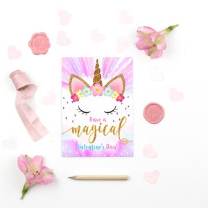 Editable Unicorn Valentine Tags for Kids Printable Have a Magical ...