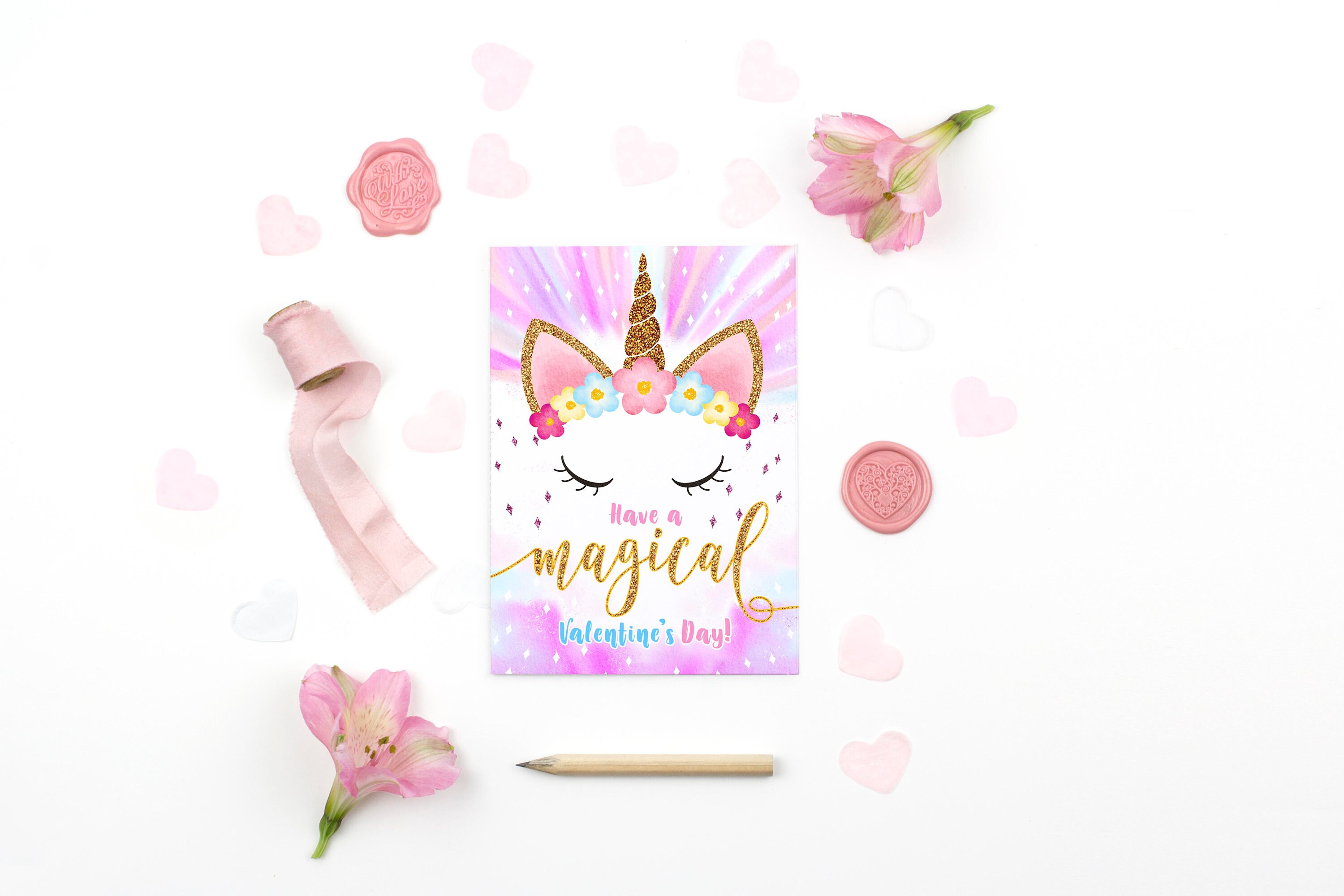 Editable Unicorn Valentine Tags for Kids Printable Have a | Etsy