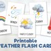 Printable Weather Flash Cards Learning Busy Book Three Part Cards ...