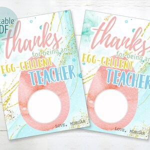 Editable EOS Lip Balm Holder Easter Egg-cellent Teacher Favor Easter ...