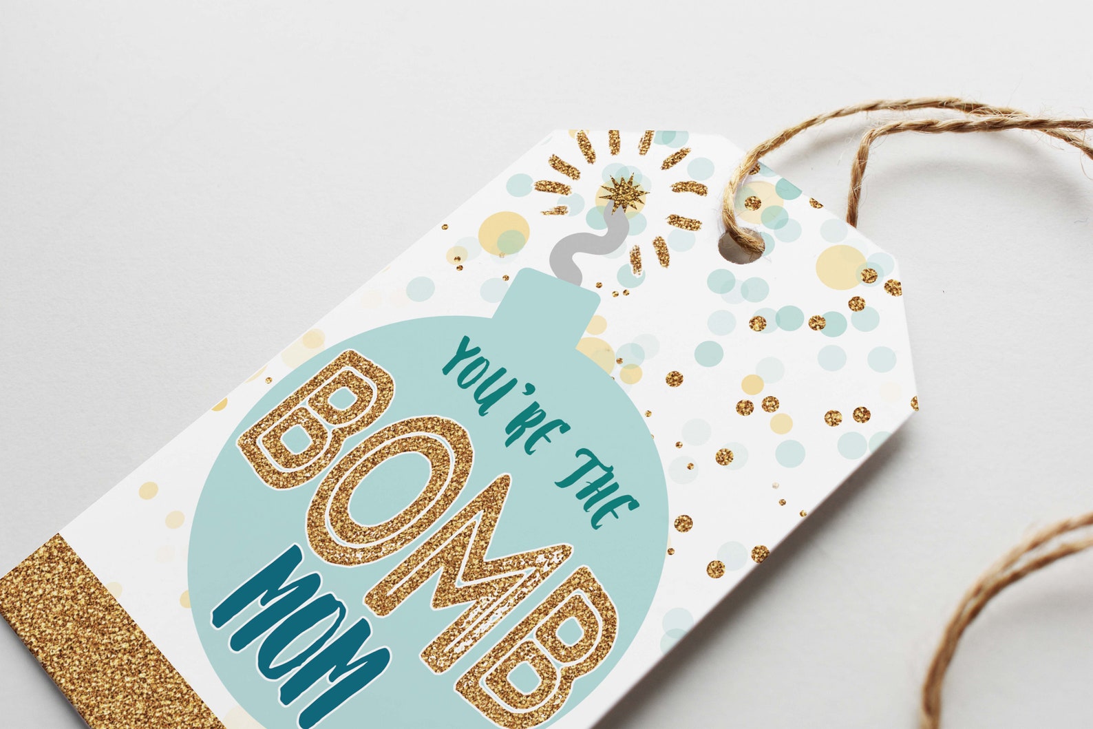 Printable You're the BOMB Mom Gift Tag Mother's Day - Etsy