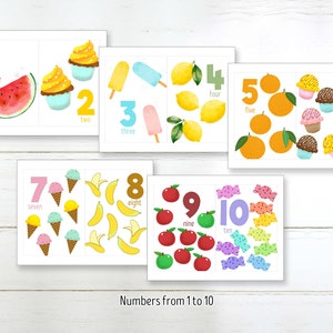 Printable Numbers Flash Cards 1 to 10 Classroom Decor Preschool Math ...
