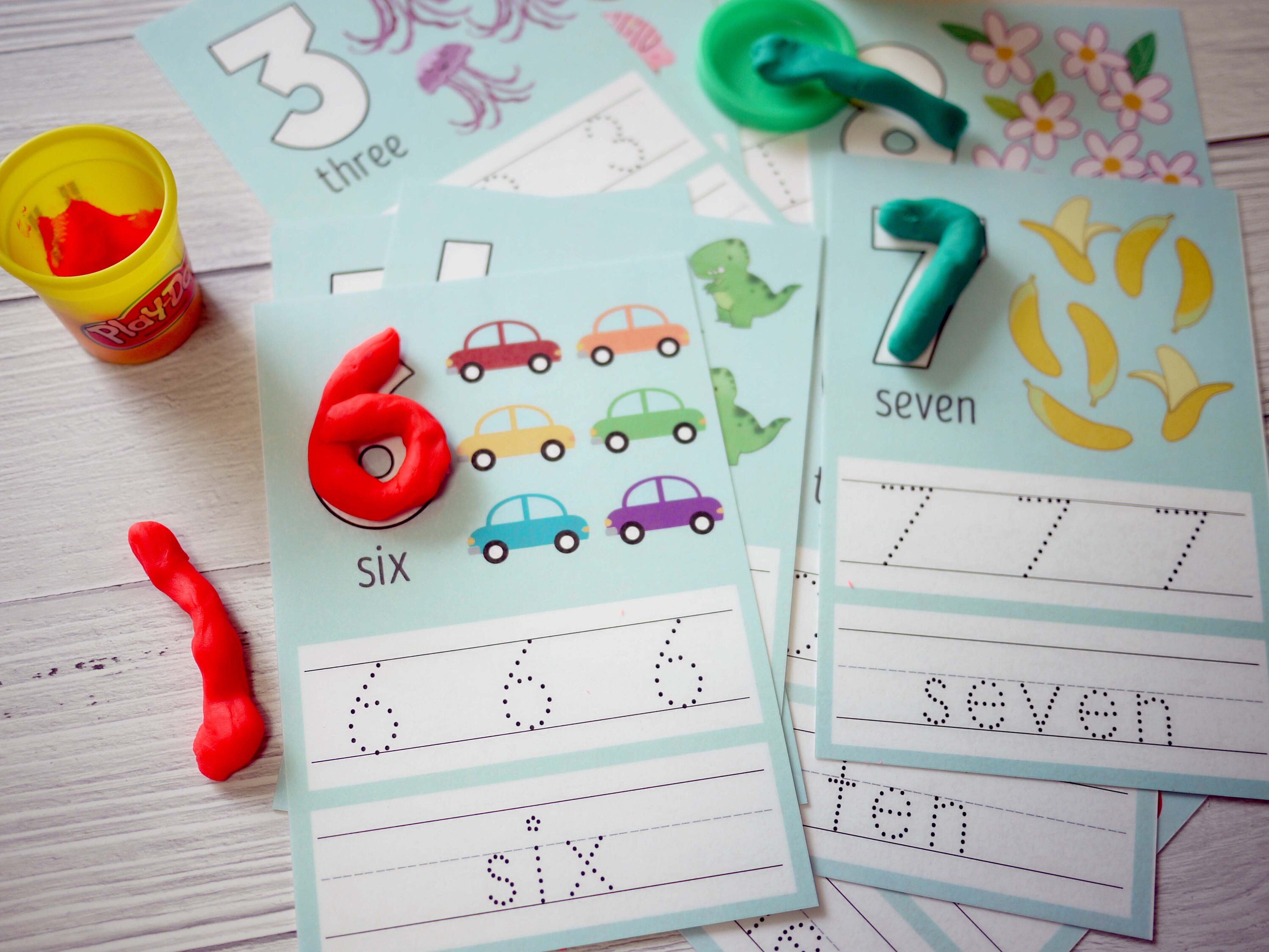 Printable Numbers 1 to 10 Tracing Flashcards Math Worksheets | Etsy