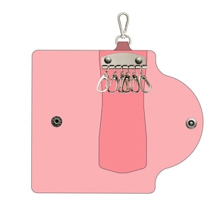 Leather Key Holder Template, Key Bag Pattern, DIY Keys Cover, Key Pouch ...