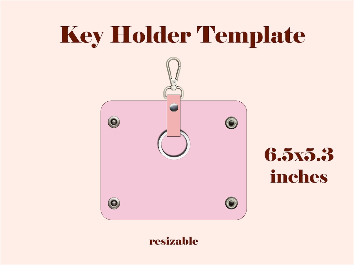 Minimalist Key Holder Template Key Bag Pattern DIY Keys - Etsy