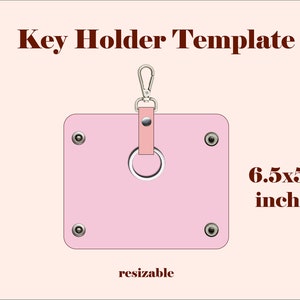 Minimalist Key Holder Template, Key Bag Pattern, DIY Keys Cover ...