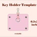 Minimalist Key Holder Template Key Bag Pattern DIY Keys - Etsy