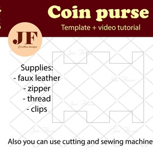 Cute Coin Purse Template SVG, DIY Cricut Project, Faux Leather Purse ...