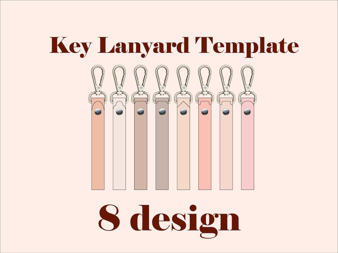 Leather Key Lanyard Template: DIY Key Fob Pattern (PDF, SVG) - Etsy
