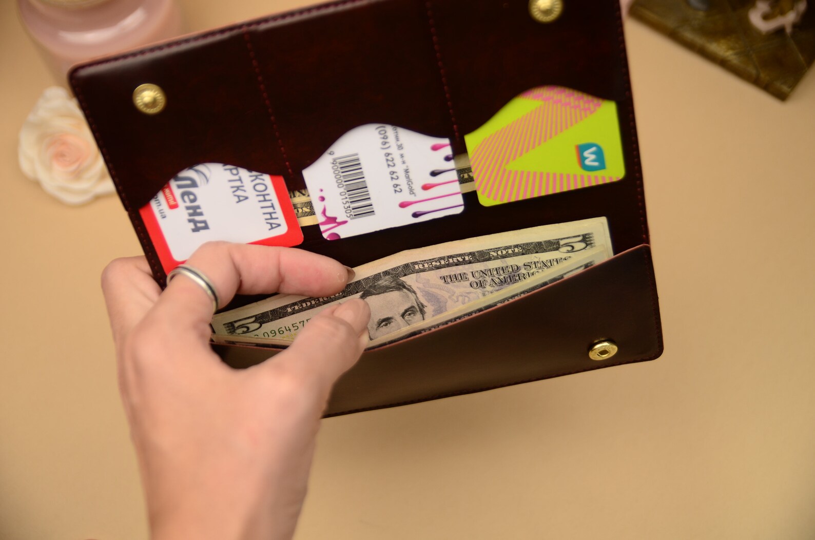 Long Wallet Template SVG Leather Women Wallet Pattern Slim - Etsy