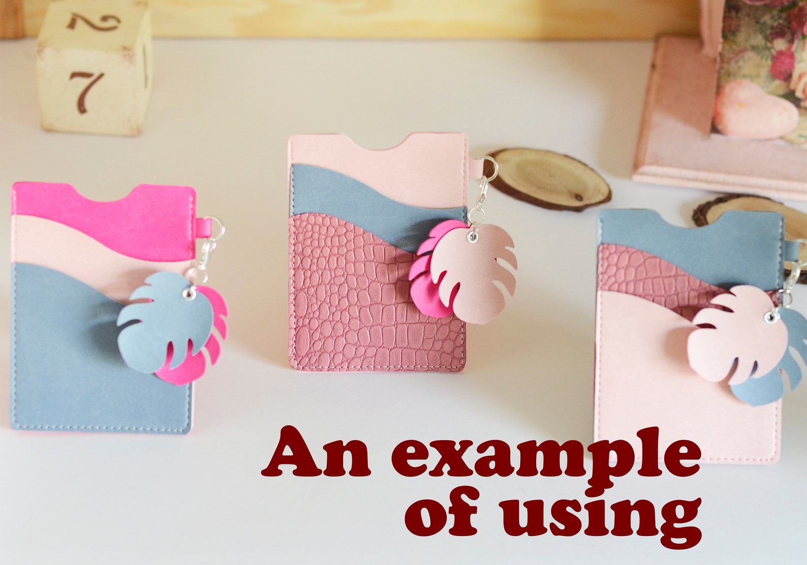 Wave Business Card Holder EPS Keychain Card Holder SVG Card - Etsy