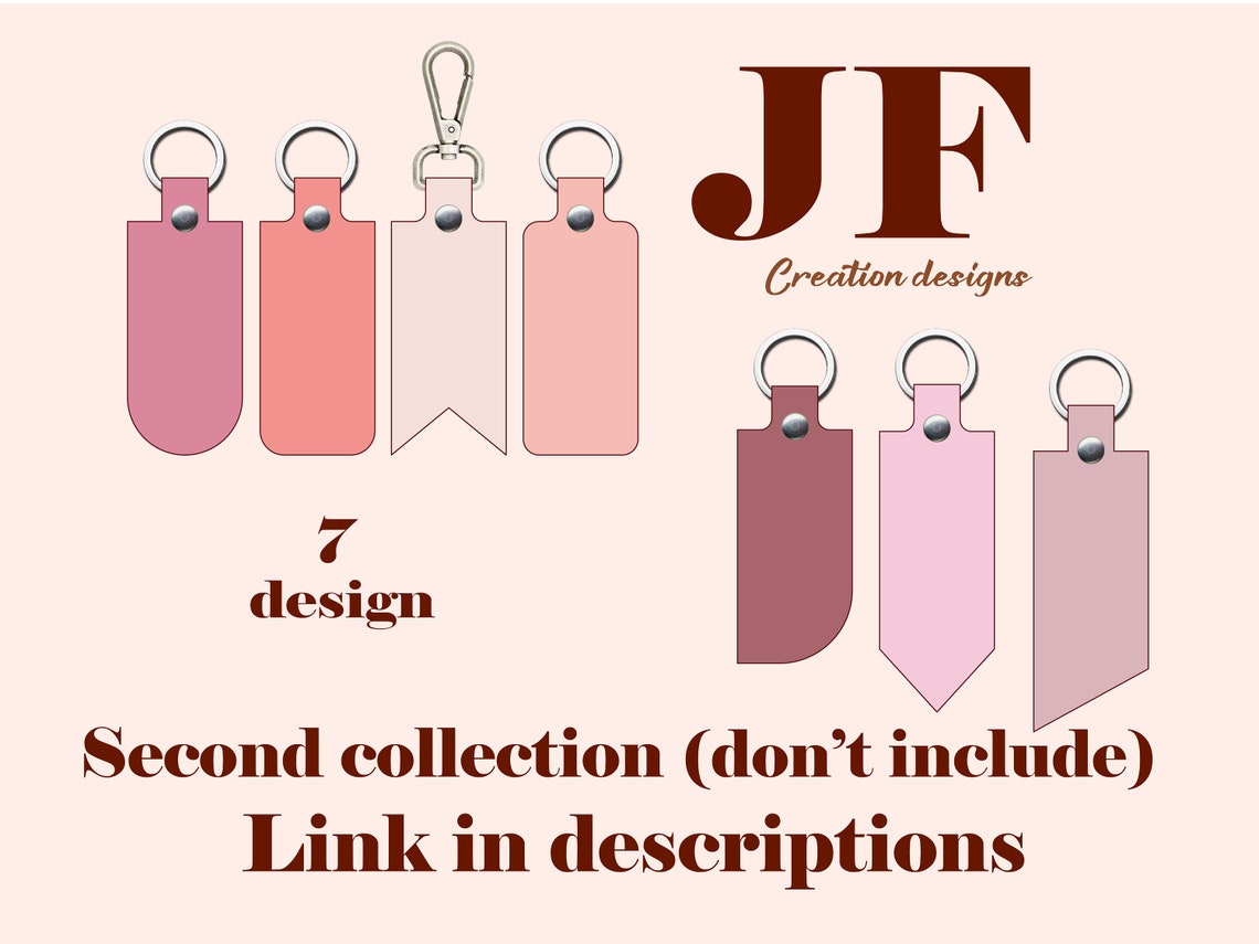 Cute Key Fob Template Keychain Svg Bundle Keys Organizer - Etsy