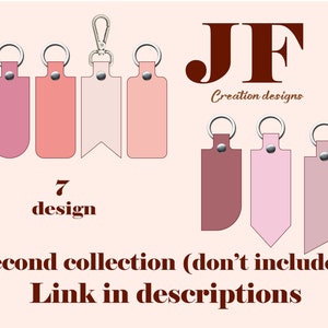 Cute Key Fob Template, Keychain Svg Bundle, Keys Organizer Pattern ...
