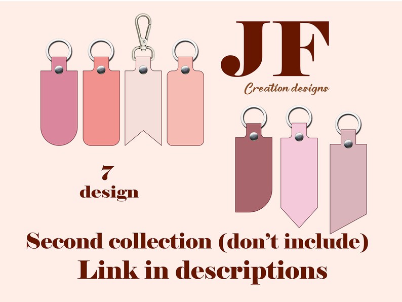 Cute Key Fob Template Keychain Svg Bundle Keys Organizer - Etsy