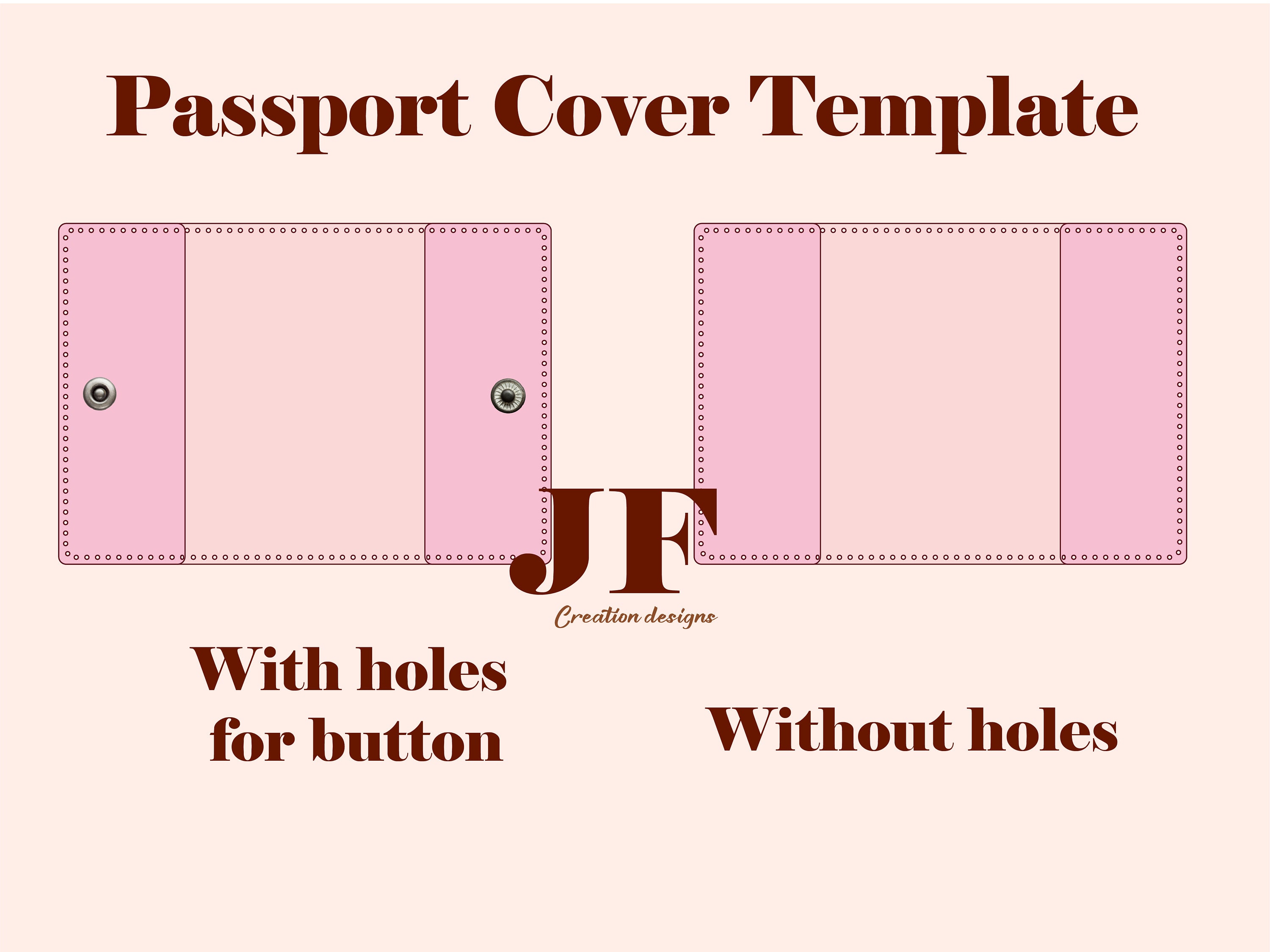 Passport Cover Template SVG DIY Holder Pattern Make Your Own - Etsy Canada