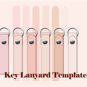 Leather Key Fob Template, DIY Lanyard Pattern (pdf, Svg, Dxf) - Etsy