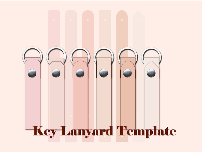 Leather Key Fob Template, DIY Lanyard Pattern (pdf, Svg, Dxf) - Etsy